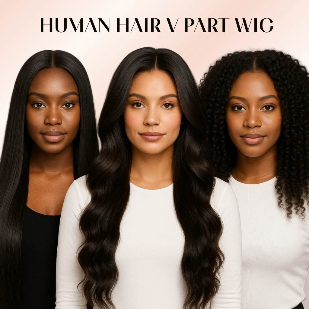Premium Human Hair V Part Wig – WIGI Hair