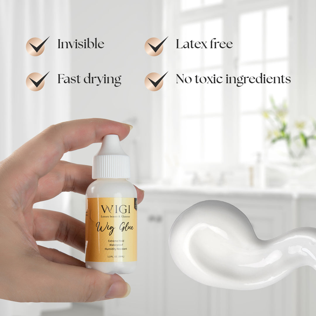 WIGI Premium Wig Glue 1.3 fl. oz. - Lace Glue Invisible, Strong Hold ...
